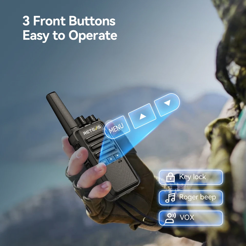 Lot de 2 Talkie-Walkie RT668B sans licence (PMR446/FRS), construction ...